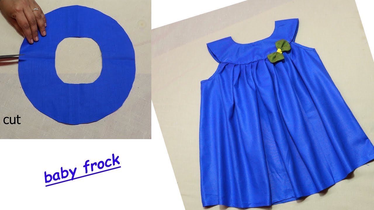 Frock Cutting and Stitching Very Easy\ box plated frock\frill baby ...
