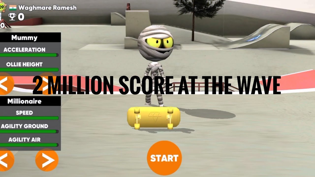 2 Million Score at The Wave, Mummy & Millionaire | Stickman Skate ...