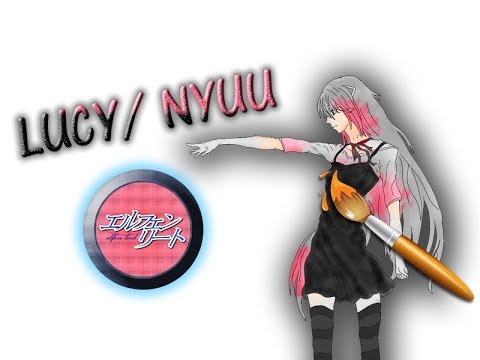 Lucy / Nyuu | ELFEN LİED |( Wacom Intuos CTL-490DB-N ) - YouTube