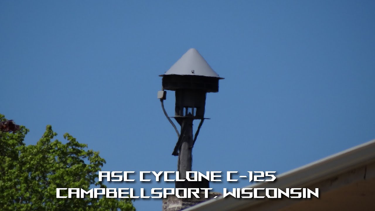 ASC Cyclone C-125 Tornado Siren Test - Alert - Campbellsport (Fond du ...