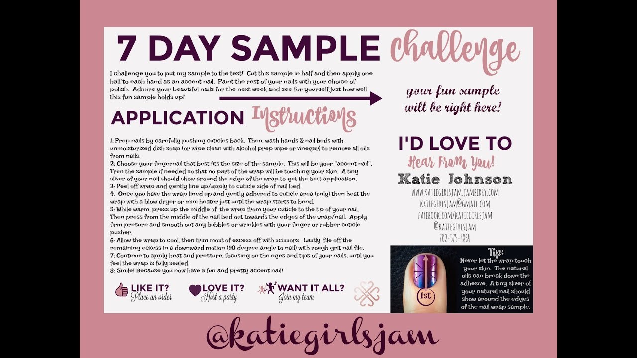 7 day Sample Challenge instructions. 🤗 ️💅🏻 - YouTube