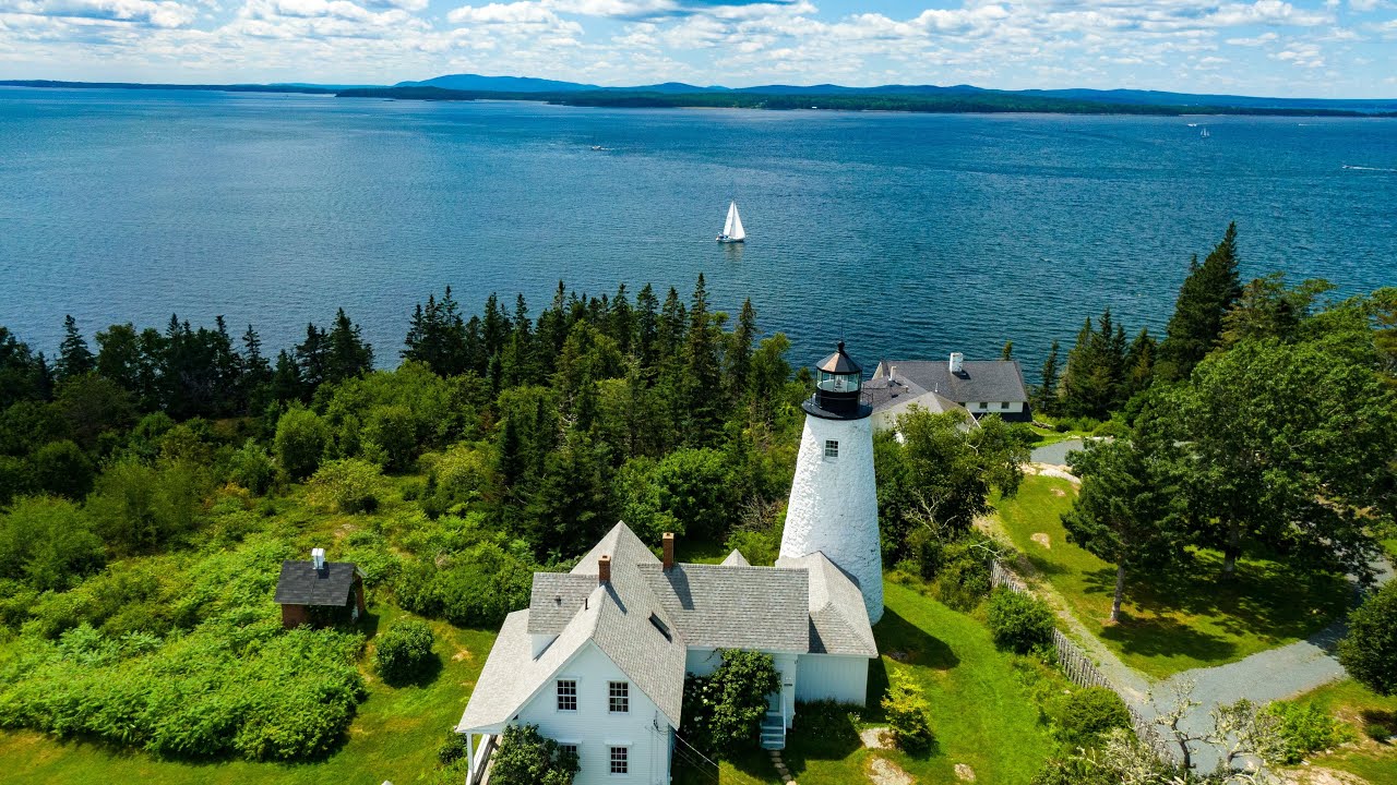 The Beautiful Castine Maine, Dice Head Lighthouse, Aerial Scenes - YouTube