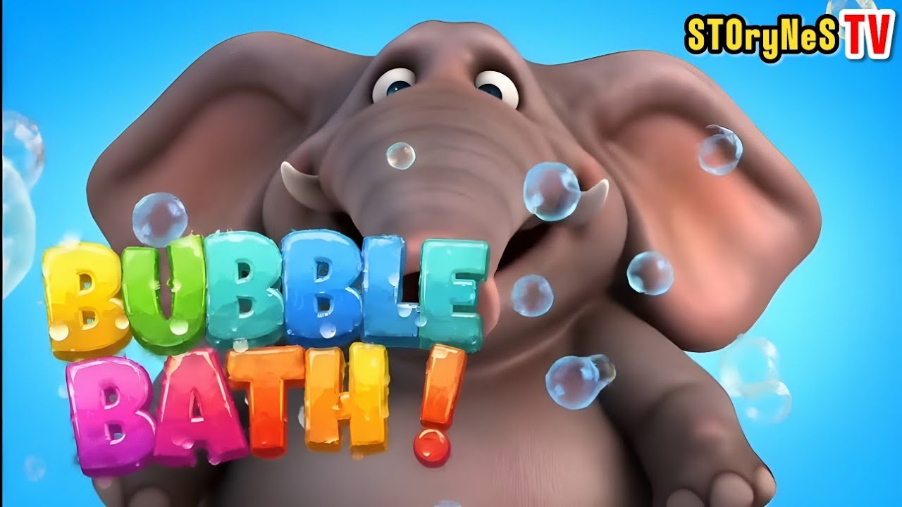 Animal Bubble Bath Adventure! 🐘🐵🐼🦆 | Fun Cartoon Song for Kids ...