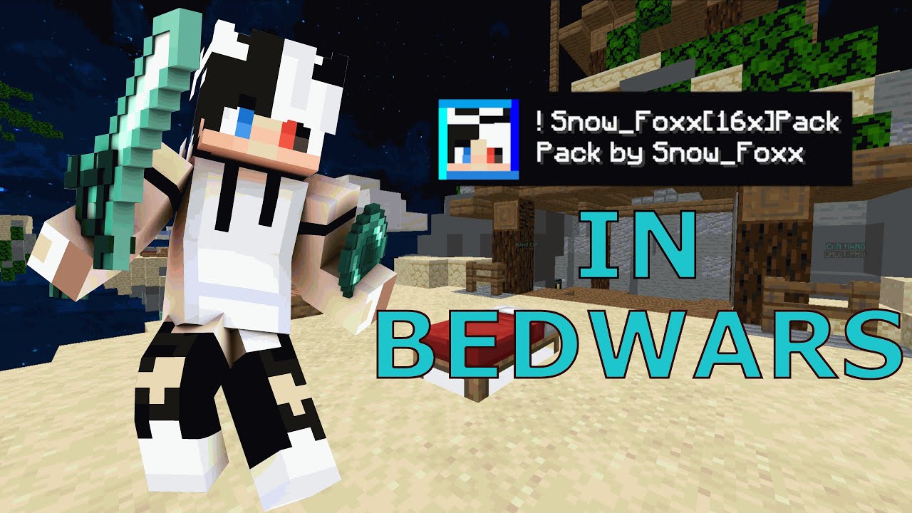 Snow_Foxx[16x]Pack Trong Minecraft Bedwars|HeroMC Bedwars - YouTube