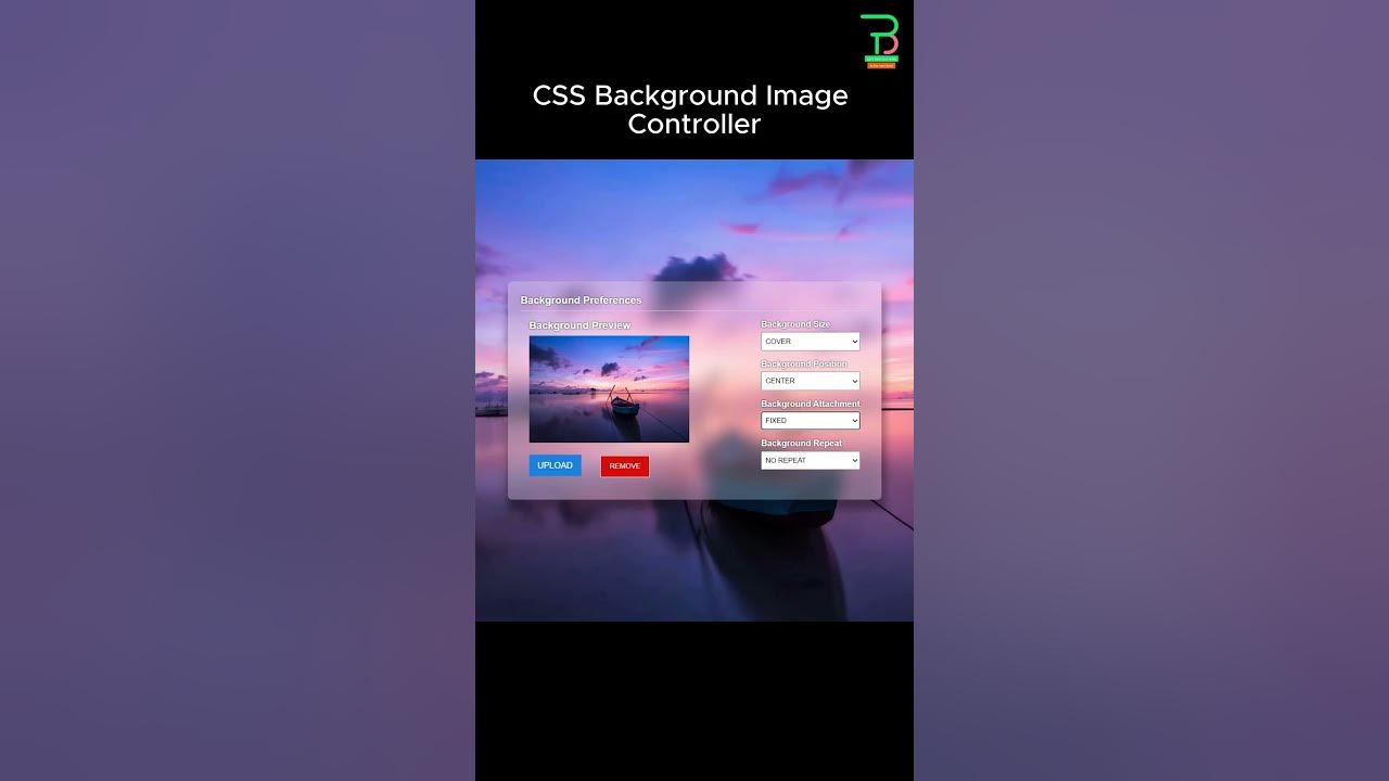 CSS background image controller #animation #css #javascript - YouTube