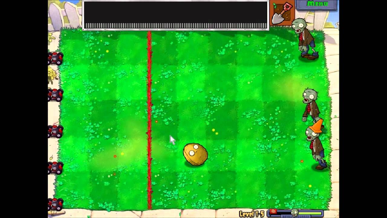 Plants Vs. Zombies Walkthrough Level 1-5 - YouTube