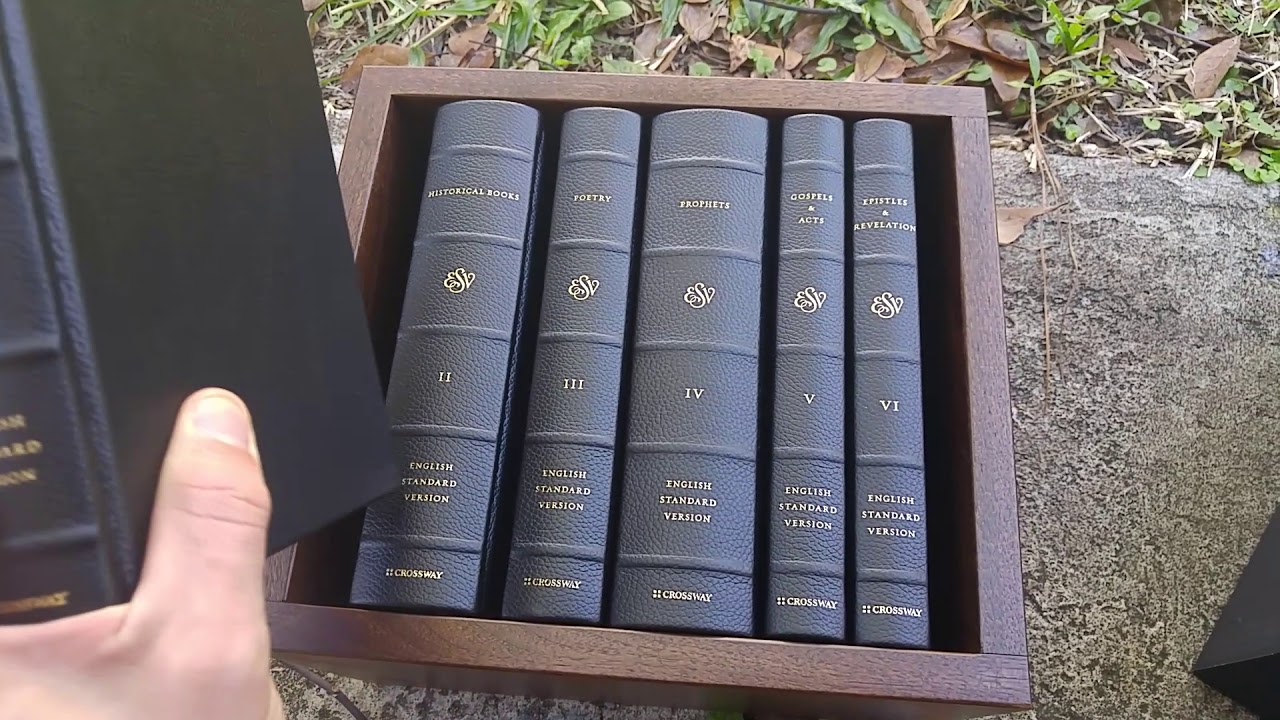 ESV Reader's Bible, Six-Volume Set (Cowhide Over Board with Walnut ...