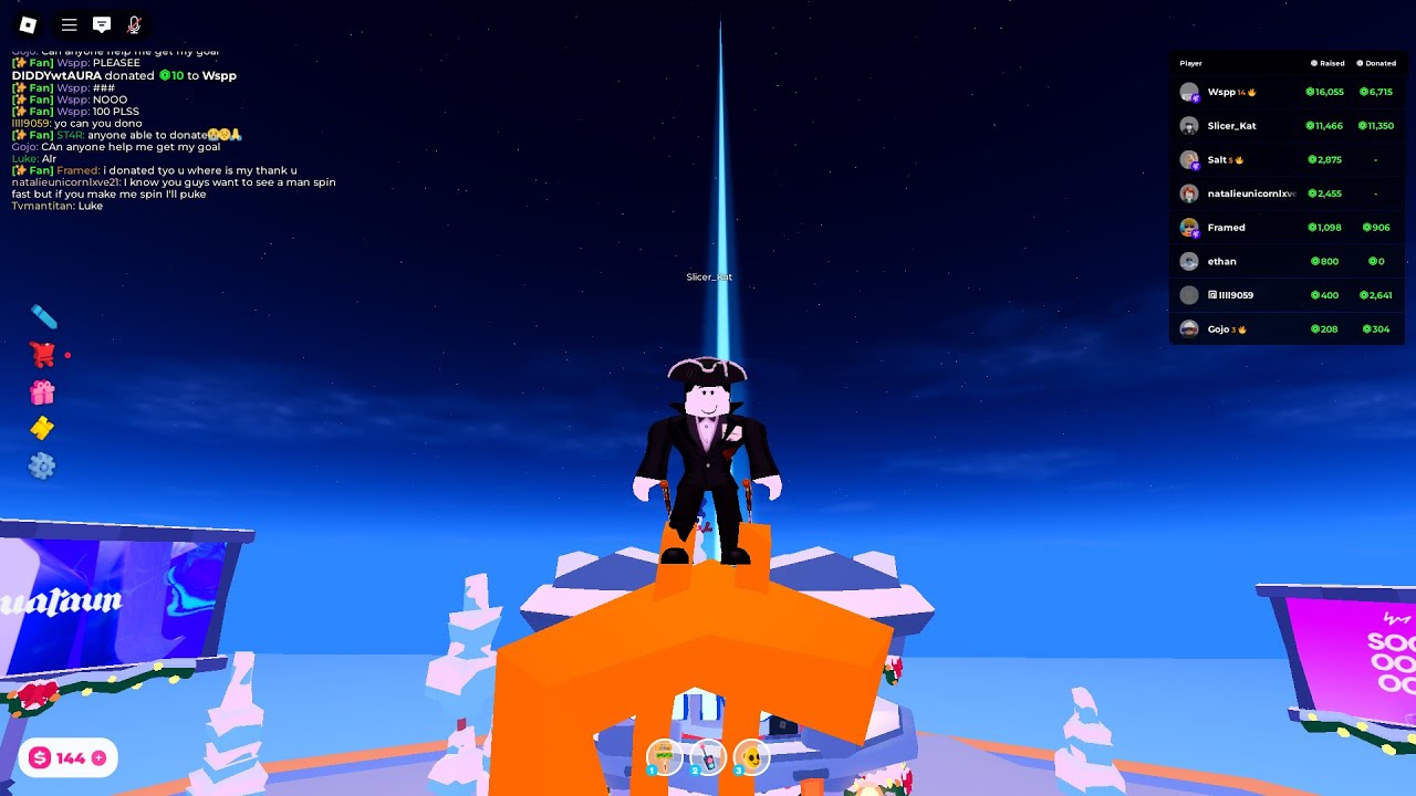 Climbing the christmas tree to prove that i need robux - YouTube