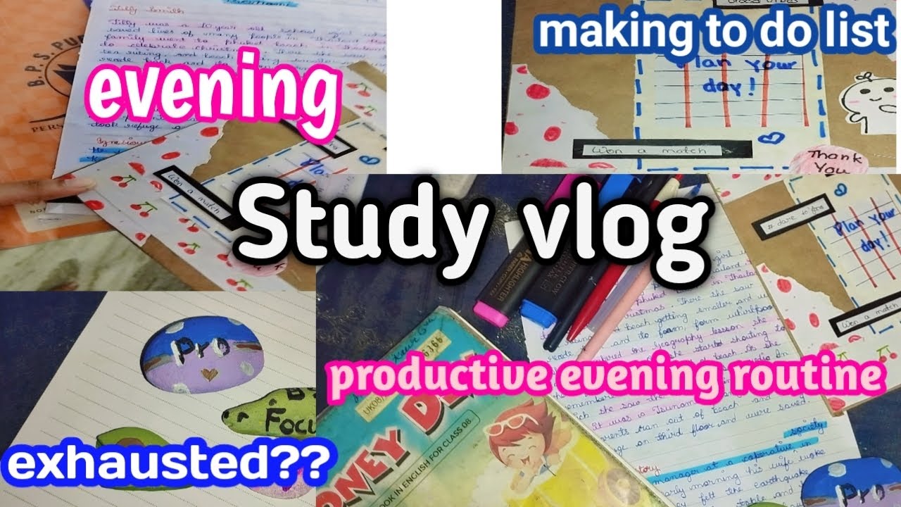studyvlog ।study motivation।productive evening routine।evening ...
