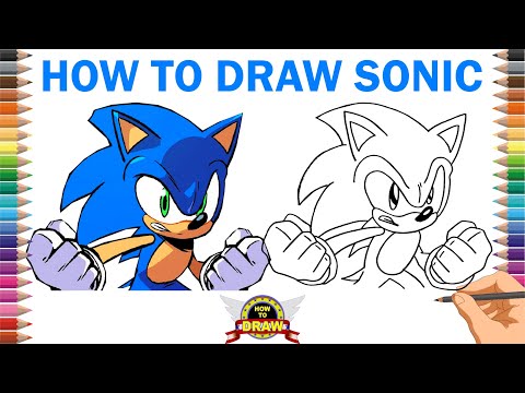 SONIC ANGRY ~ How To Draw Sonic The Hedgehog 2021 step by step tutorial ...