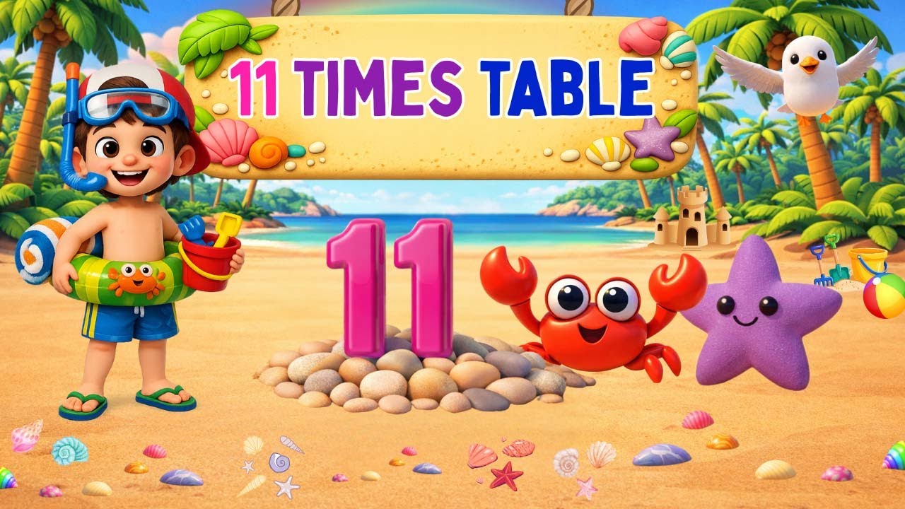 11 Times Table Song 🎵 | Learn Multiplication Fast & Easy for Kids ...