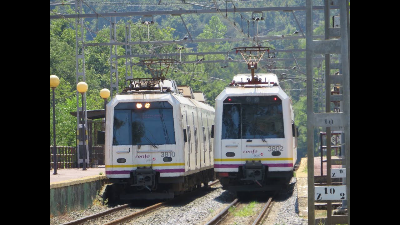 Renfe Feve ; 3800 saliendo de San Pedro de Rudaguera - YouTube