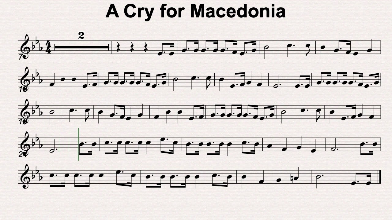 Eb Maj 44 A Cry for Macedonia 90bmp - YouTube
