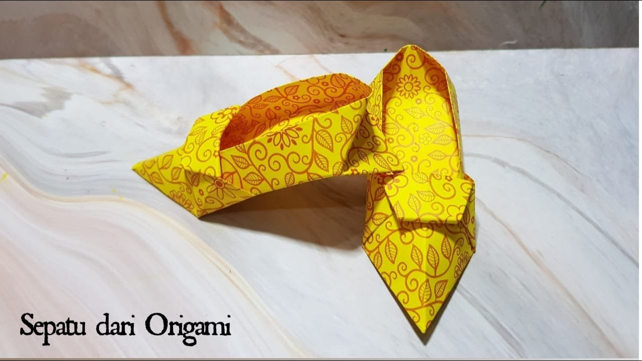 Sepatu dari Kertas Origami. Origami Shoes - YouTube