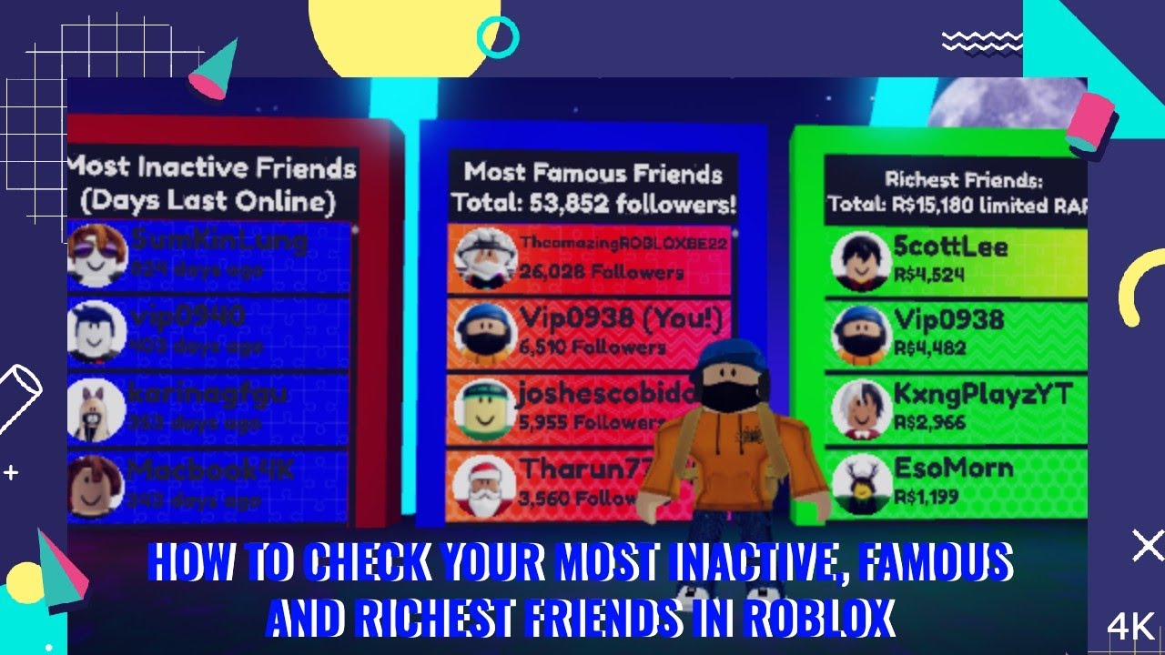 How to check your most inactive, famous and richest friends in ROBLOX ...