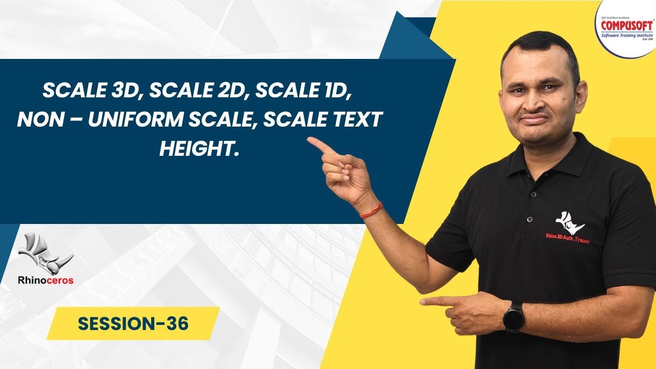 Session 36: Rhino 3D Scale Tools | 1D, 2D, 3D & Non-Uniform Scaling ...