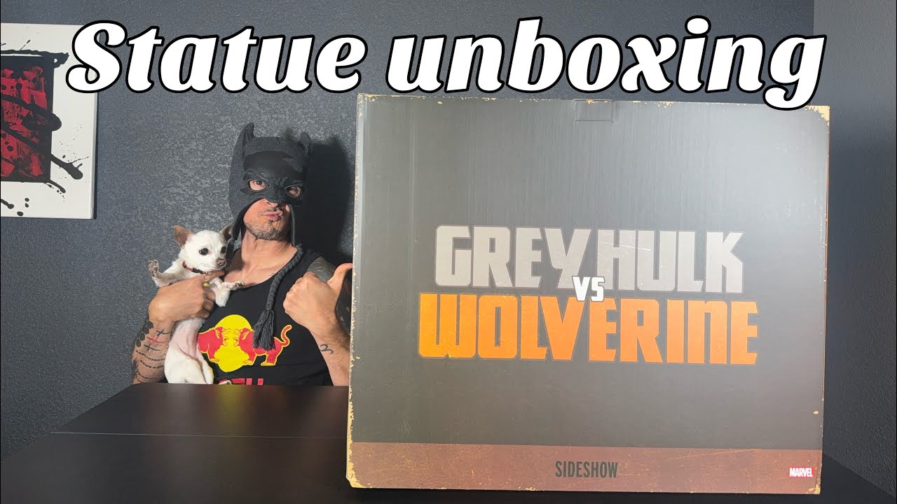 Grey Hulk vs, Wolverine statue unboxing - YouTube