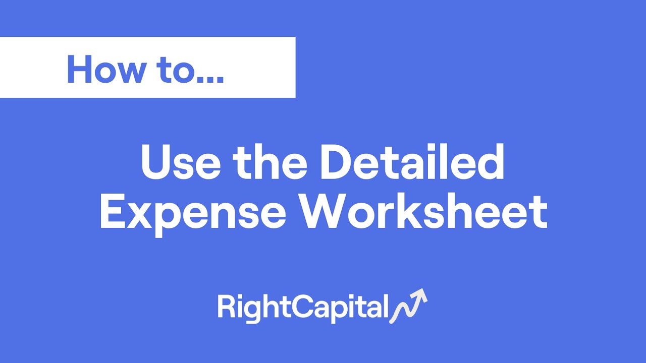 How To Use the Detailed Expense Worksheet - YouTube