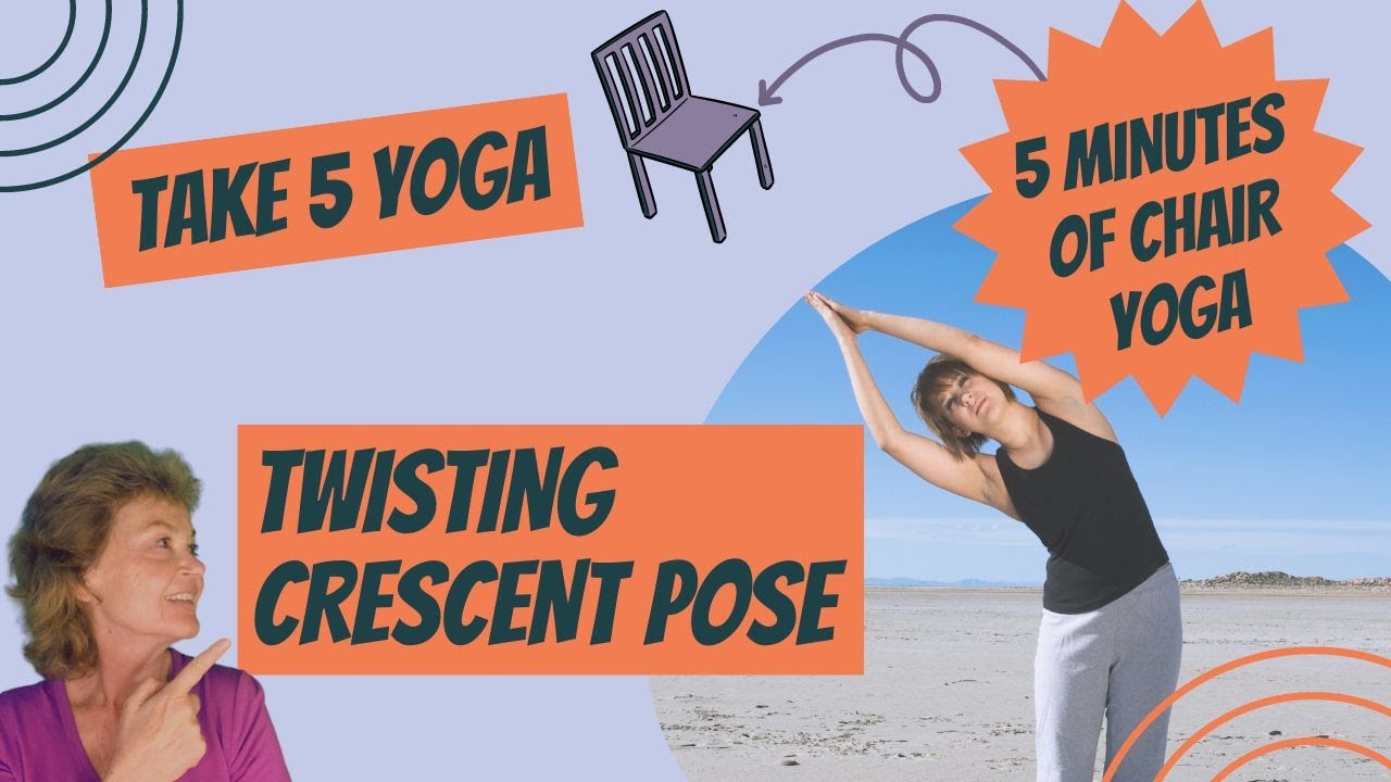 Chair Yoga for Seniors & Beginners | Twisting Crescent Pose - YouTube