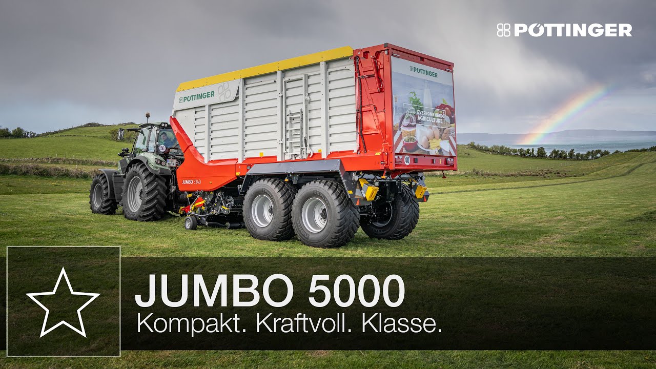 JUMBO 5000 Mehrzweckrotorladewagen – Highlights | PÖTTINGER - YouTube