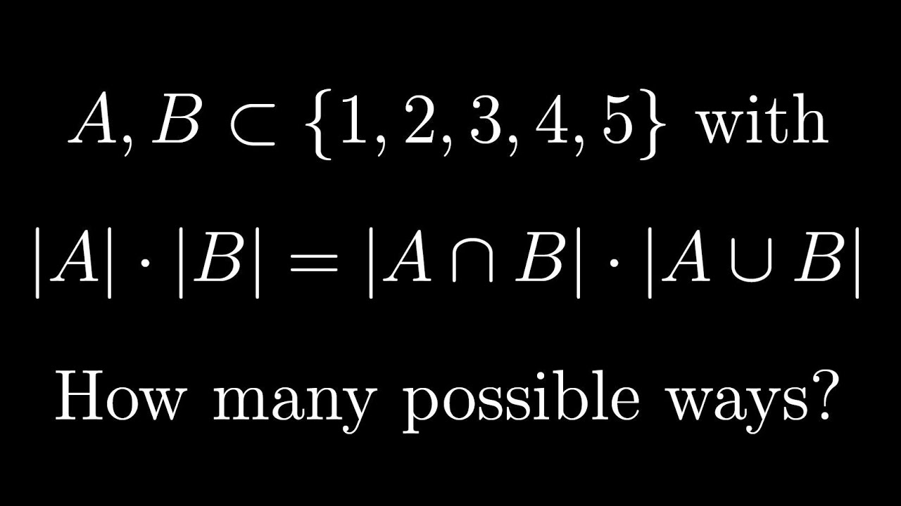 Subset cardinality equation - AIME contest 2021 - YouTube