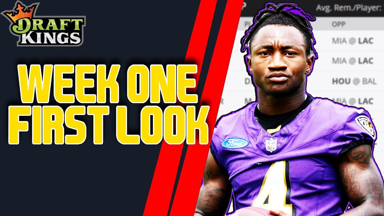 DRAFTKINGS WEEK 1 FIRST LOOK: NFL DFS PICKS!| THE BEST STACK FOR WEEK ONE!! - YouTube