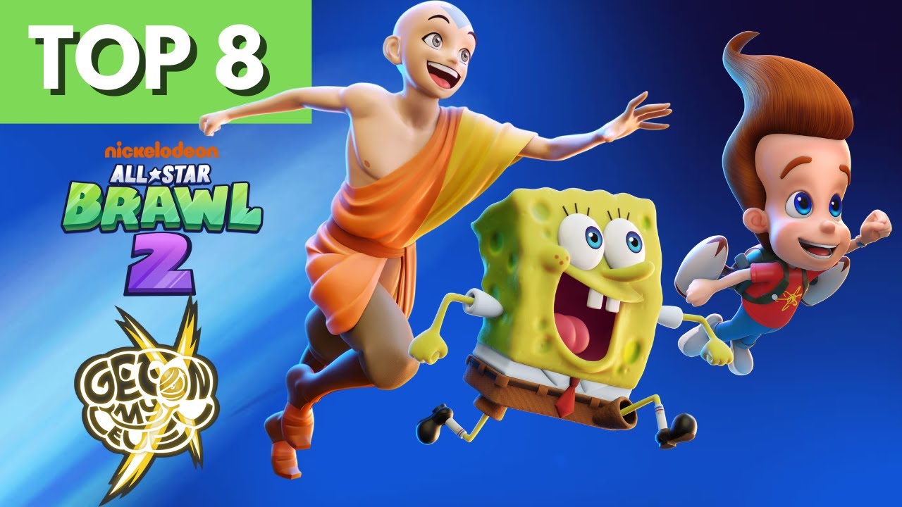 TOP 8 - Nickelodeon All Star Brawl 2 - GOML X (Aang Jimmy Spongebob ...