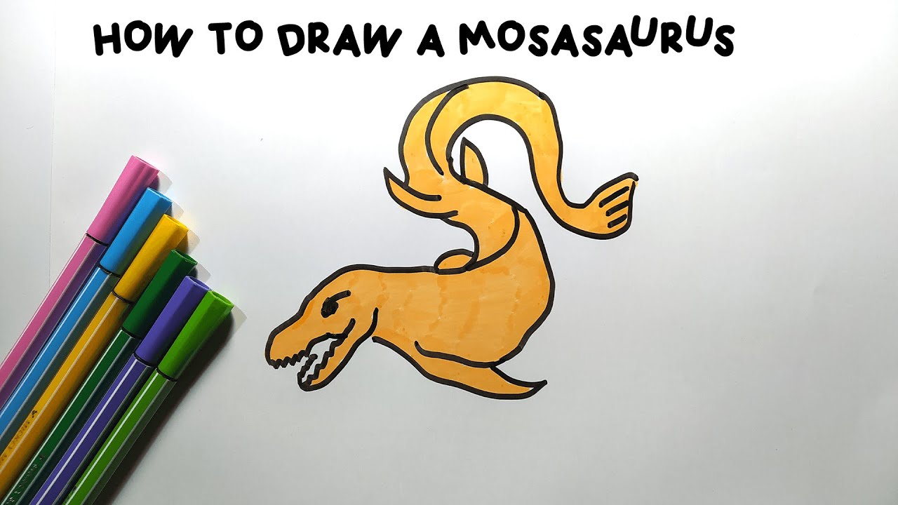 How To Draw A Mosasaurus|Drawing Dinosaur - YouTube