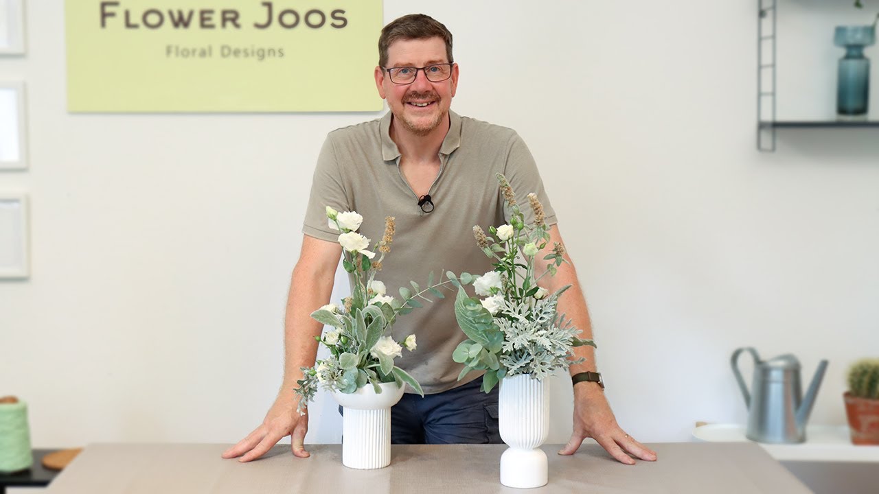 How To Make A Beautiful Double Flower Decoration - YouTube