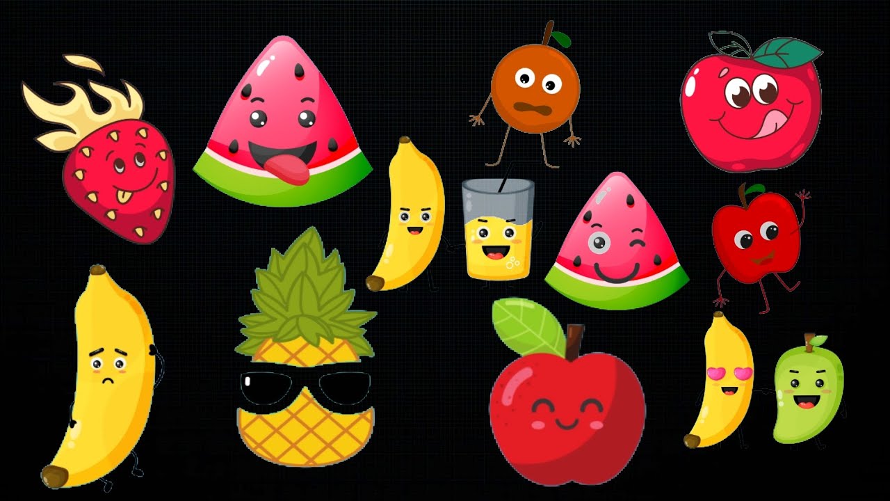 baby sensory video | fruits dance party | funky fruits dance in the ...