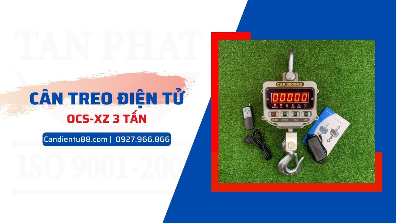 CÂN TREO ĐIỆN TỬ OCS-XZ 3 TẤN - YouTube