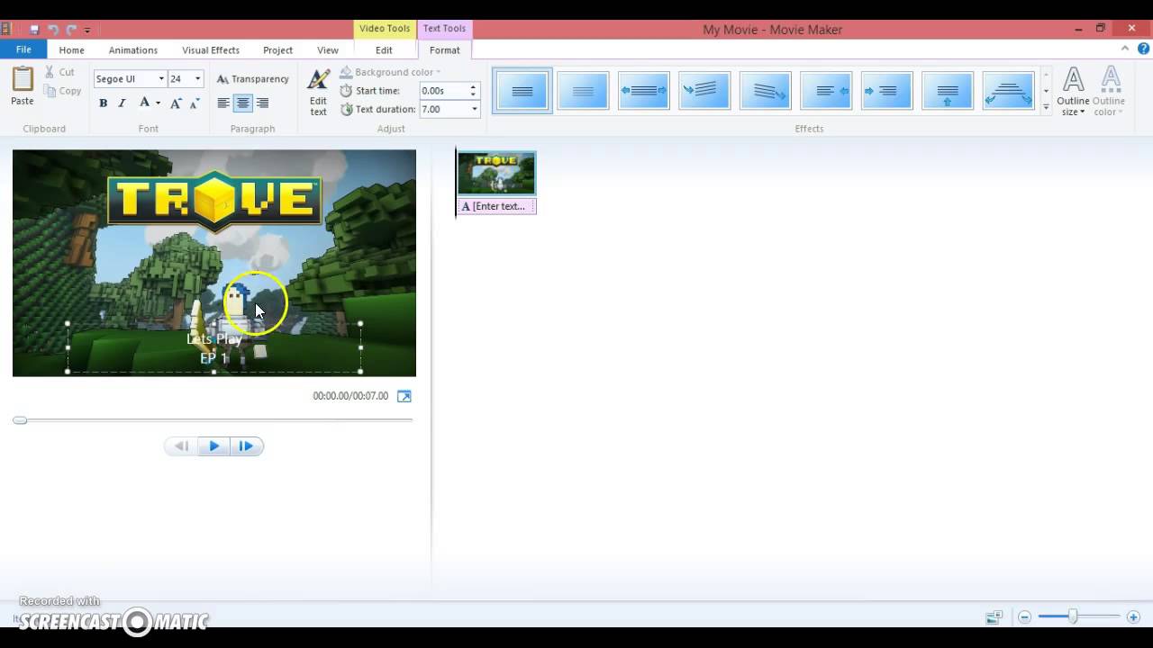 how to make a thumbnail using moviemaker - YouTube