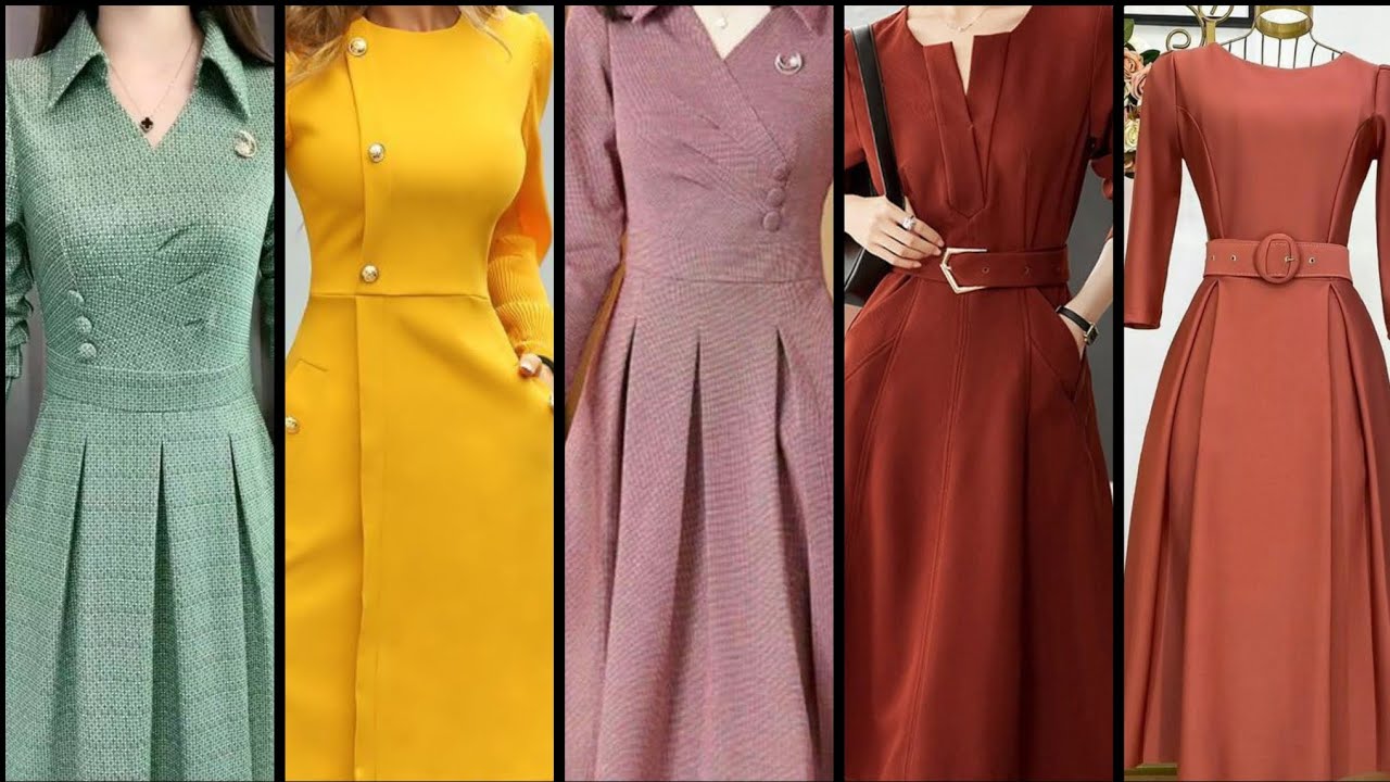 Decent outstanding gorgeous office skater frocks outfits dresses ...