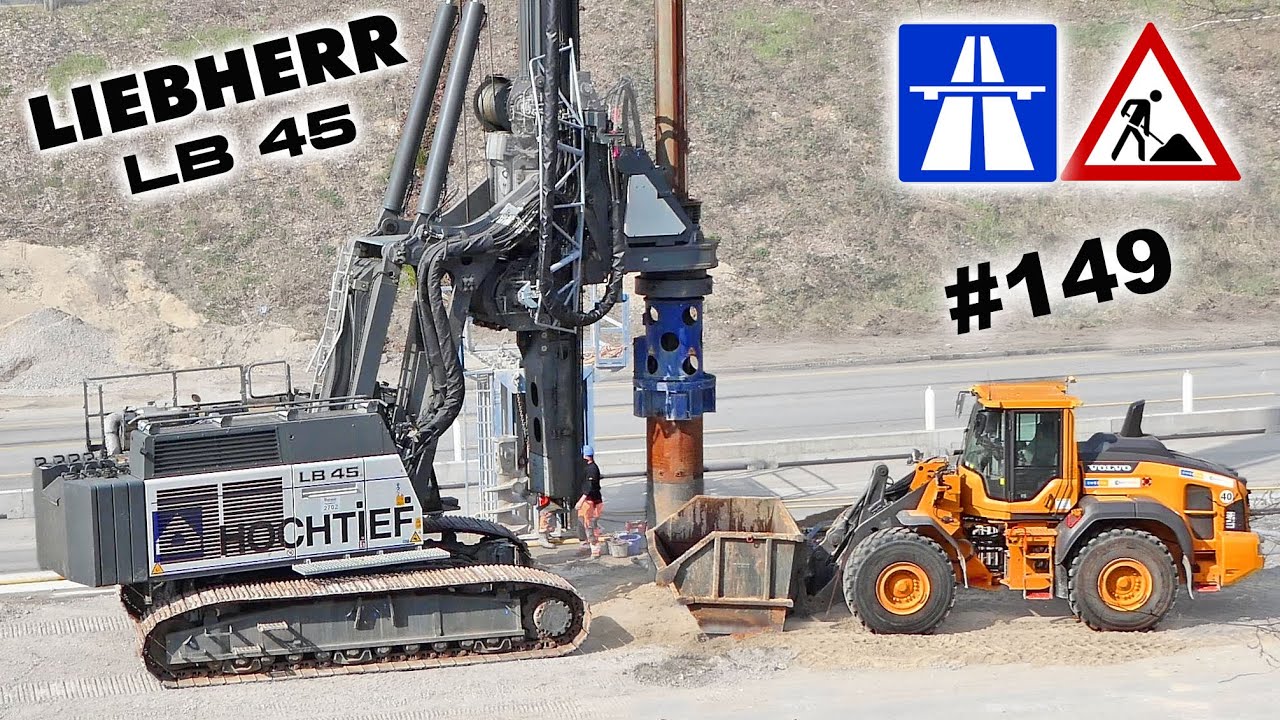 LIEBHERR LB 45 Rotary drilling rig highway construction [149] VOLVO ...