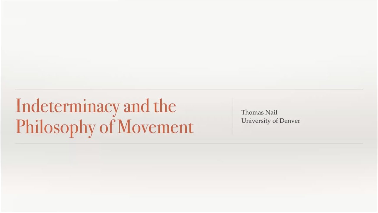 The Philosophy of Movement - Thomas Nail - YouTube