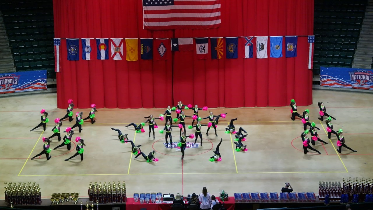 Ponca City High School Po High Steppers Team Pom at ADTS Nationals 2017 ...