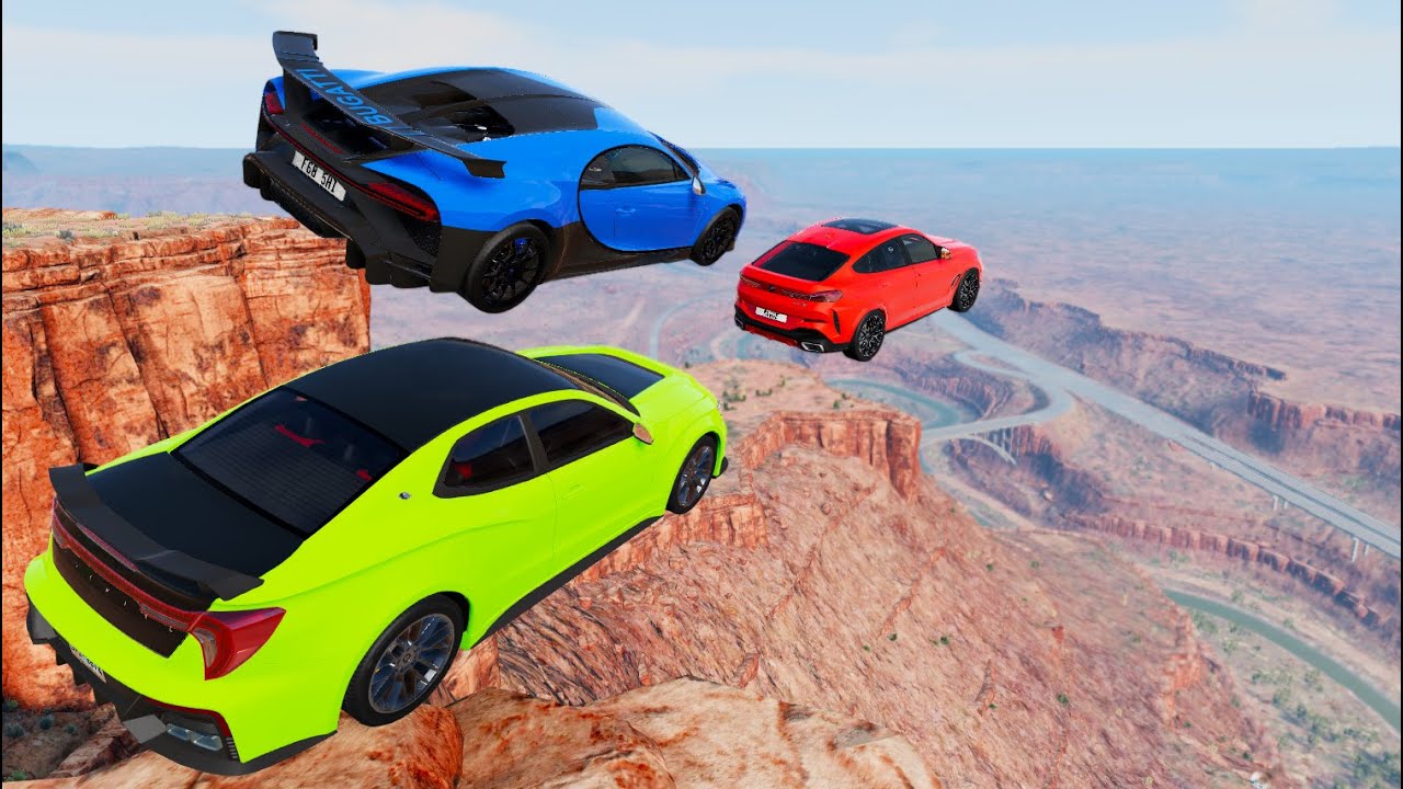 Epic High Speed Jumps In Canyon With Expensive Cars - BeamNG.drive ...