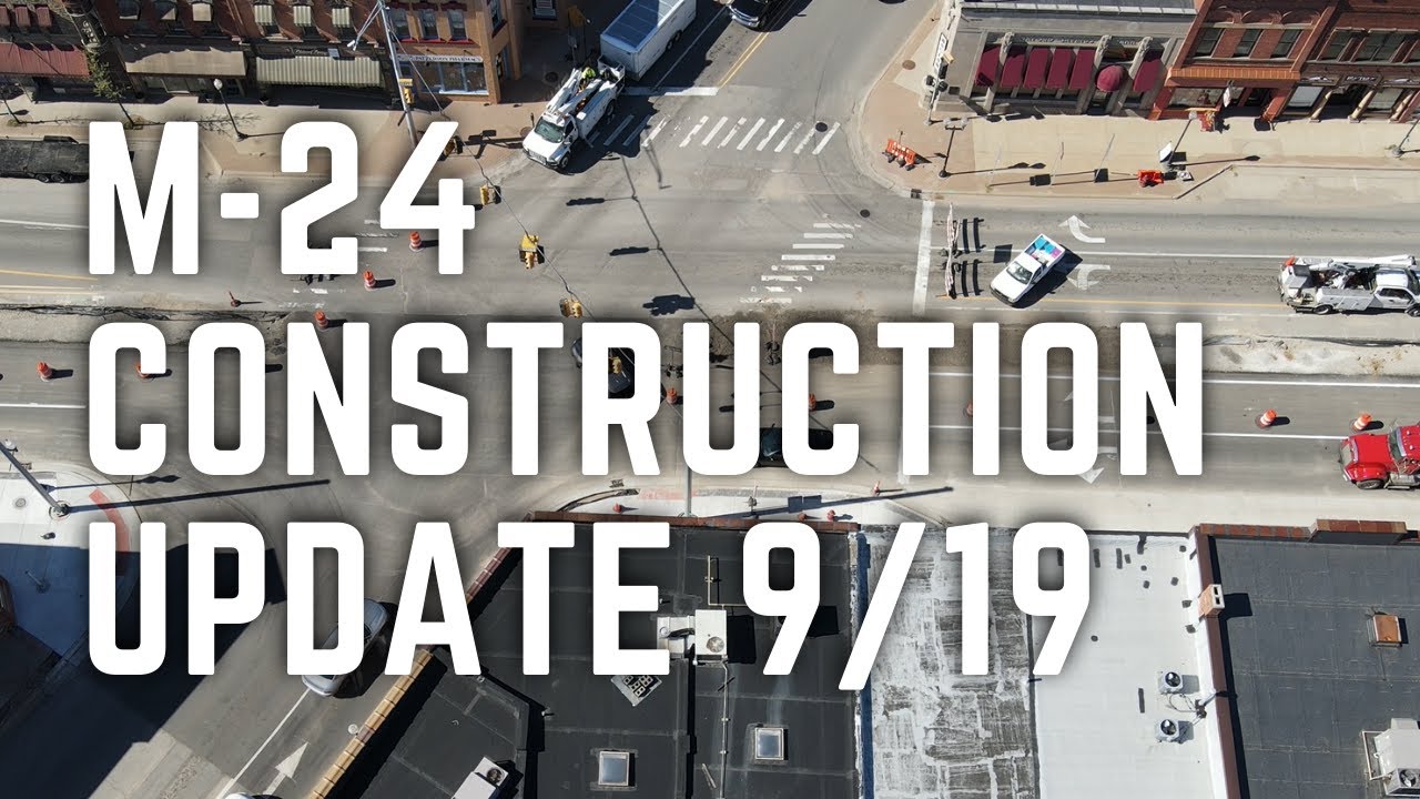 M-24 Construction Progress Oxford Michigan 9/19/2020 - YouTube