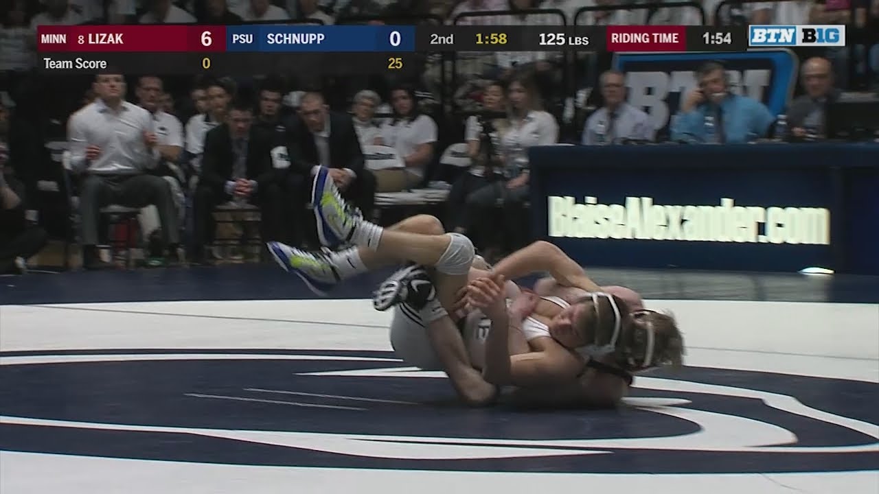 Big Ten Wrestling: 125 LBs - Minnesota's Ethan Lizak vs. Penn State's ...