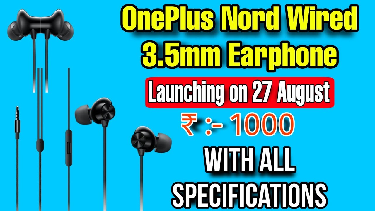 Oneplus Nord 3.5mm wired earphone Details | 9.2 mm driver, magnetic ...