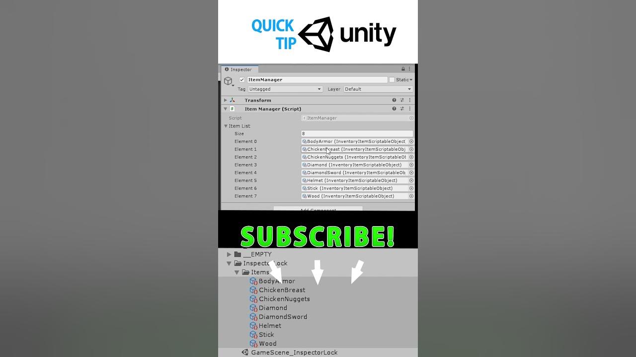 Unity Tip Having Trouble Dragging Multiple References Lock Inspector Shorts Unity Gamedev