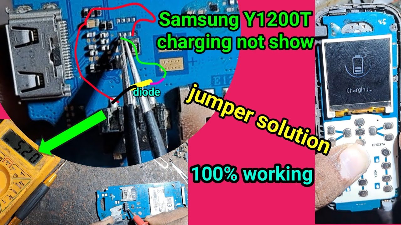 Samsung y1200t charging jumper solution | Samsung y1200 charging not ...
