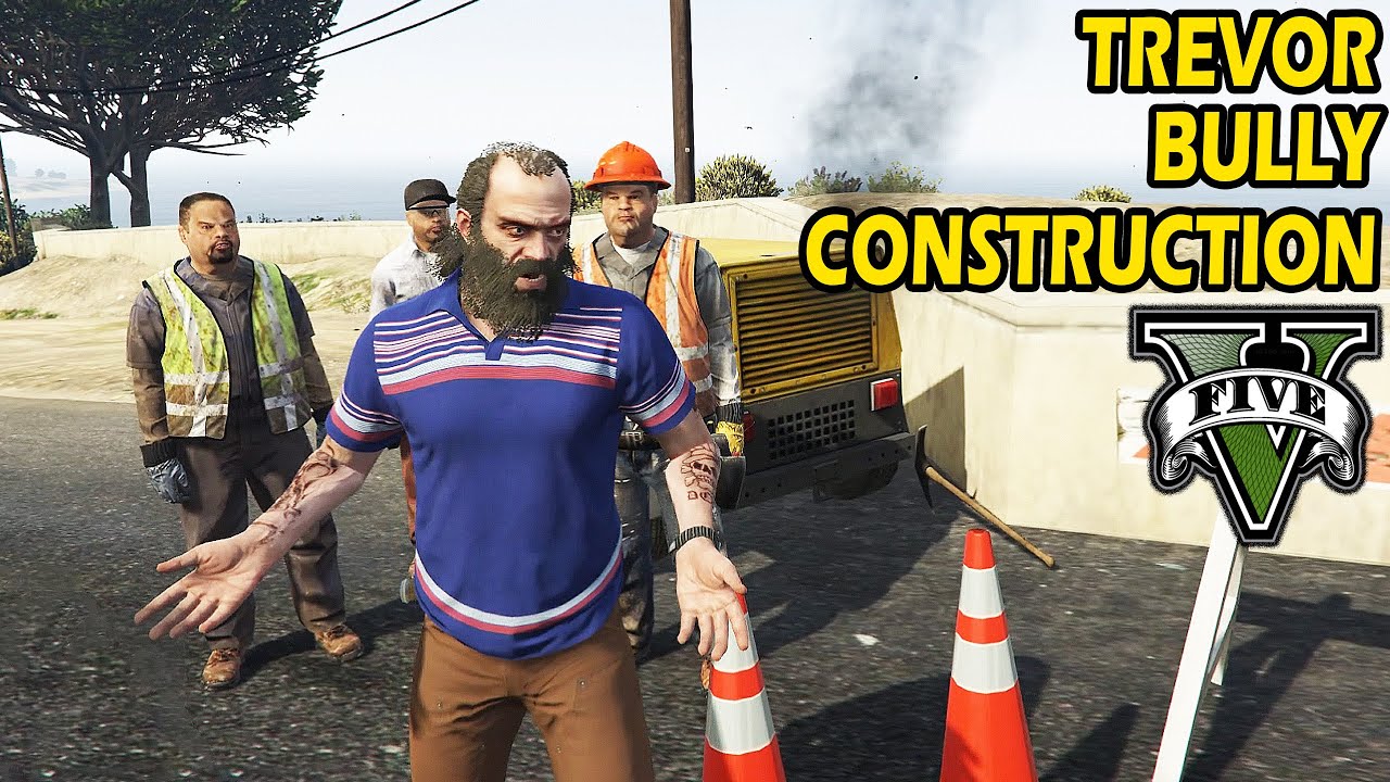 Trevor Bully and Fight Construction Workers - YouTube