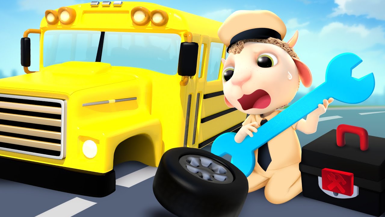 School Bus Broken | Funny Cartoon for Kids + More Nursery Rhymes ...