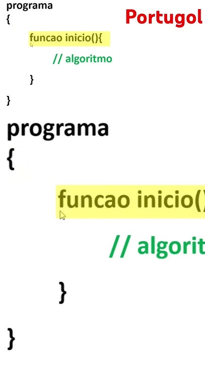 Iniciando no Portugol. Estrutura padrão de todo algoritmo em portugol. #pseudocodigo # ...