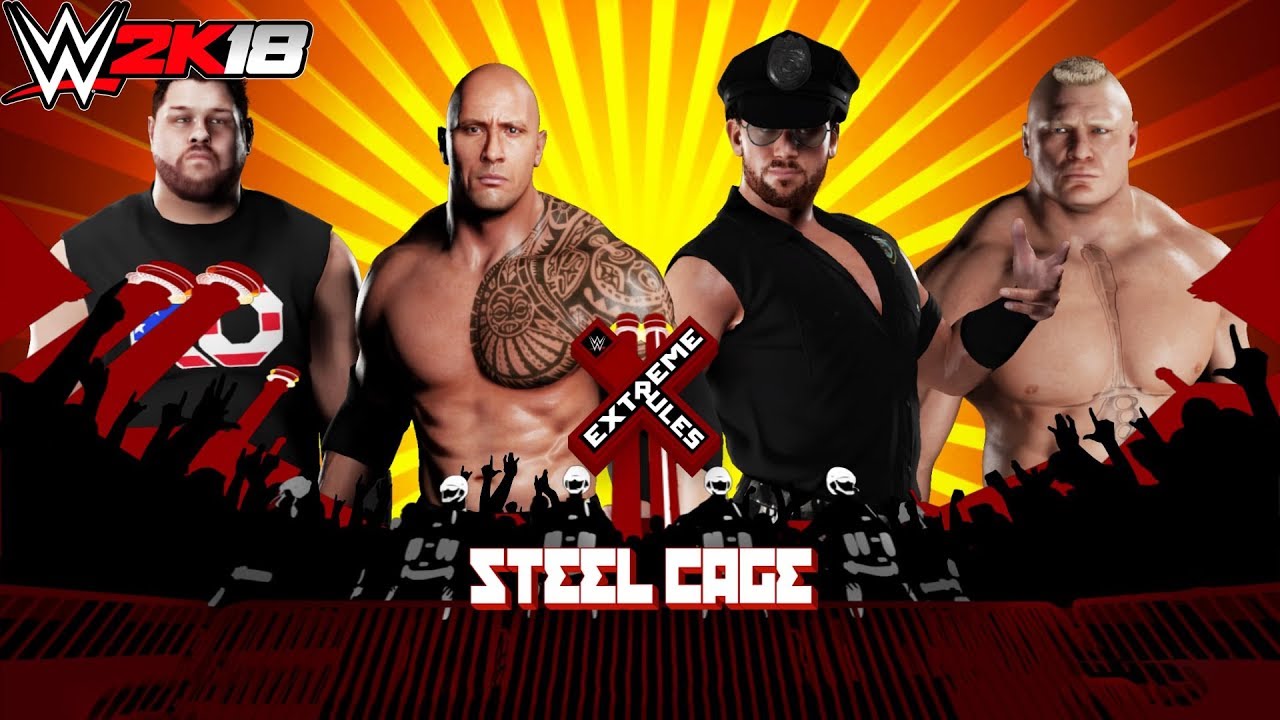 WWE 2K18| Kevin Owens vs The Rock vs Fandango vs Brock Lesnar (Fatal 4 ...