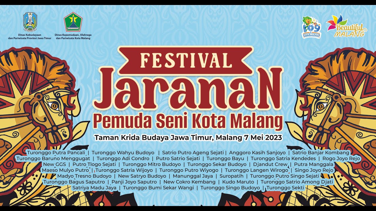 Festival Jaranan Pemuda Seni Kota Malang 2023 ( Sesi 1) - YouTube