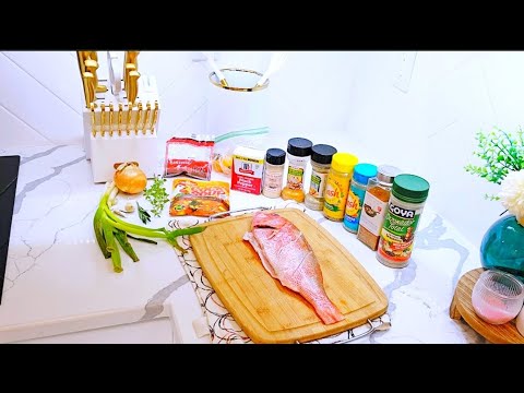 COOK WITH ME STEAM RED SNAPPER FISH JAMAICAN STYLE. - YouTube