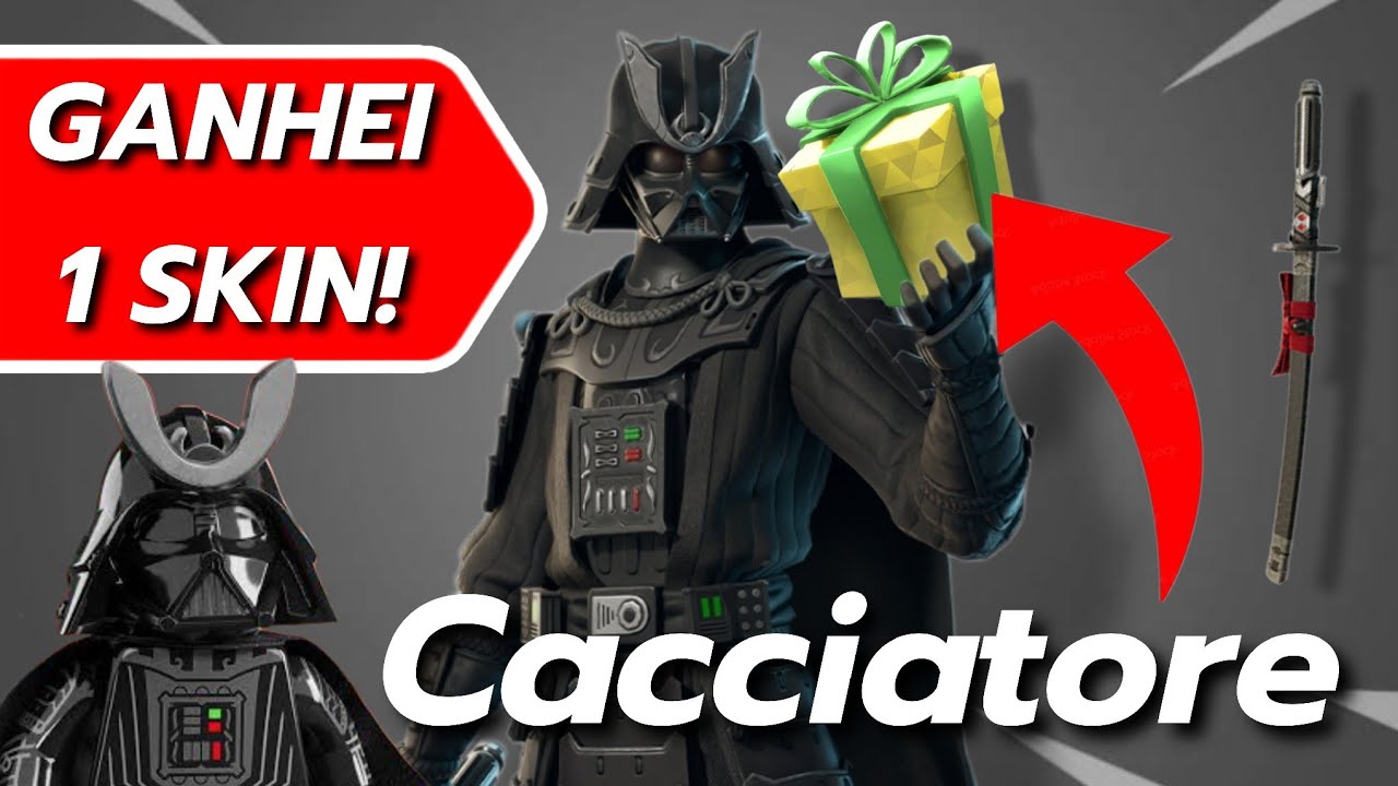 GANHEI 1 SKIN! 🤩 DARTH VADER SAMURAI ⛩️🖤 #fortnite - YouTube