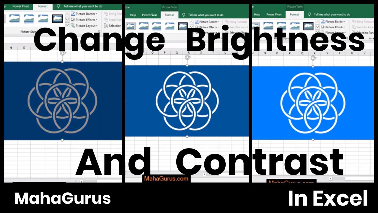 How to Change Brightness and Contrast in Excel- Change Brightness and Contrast in Excel Tutorial ...